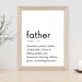 Father Definition Printable Wall Art, Father's Day Sign Gift Idea, Dad ...