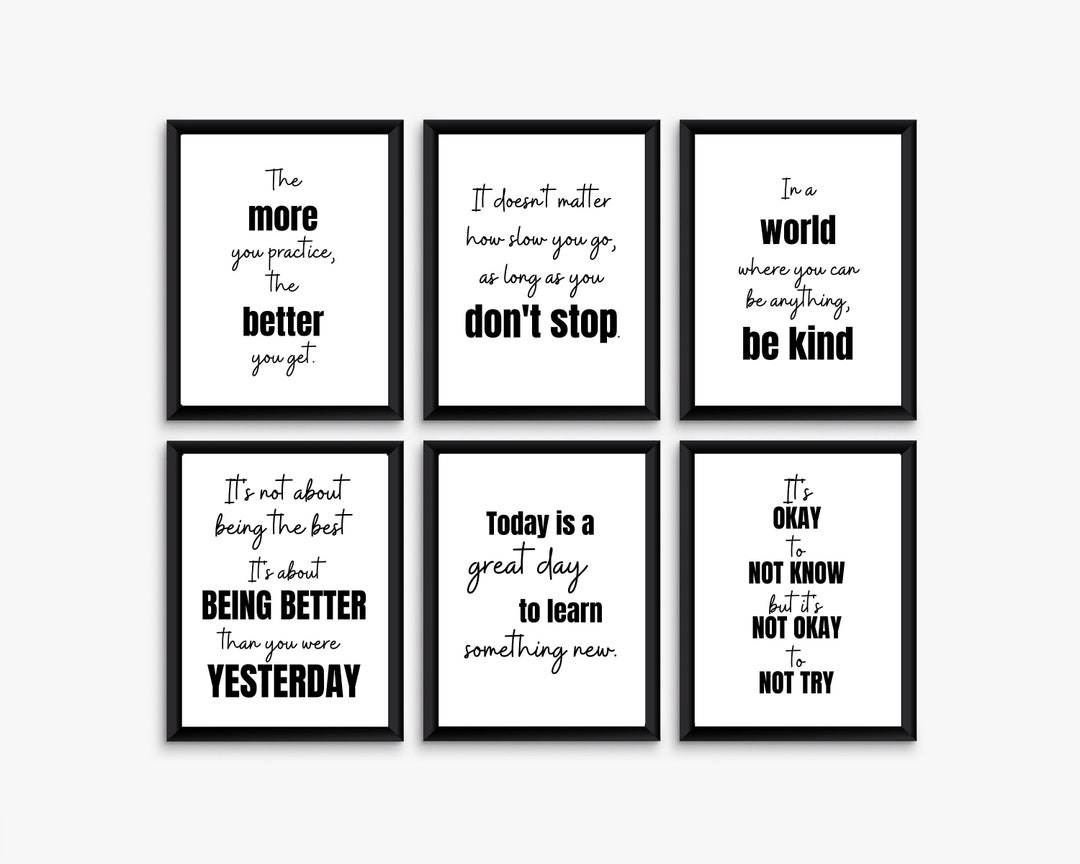 Inspirational Classroom Wall Decor Set,motivational Homeschool ...