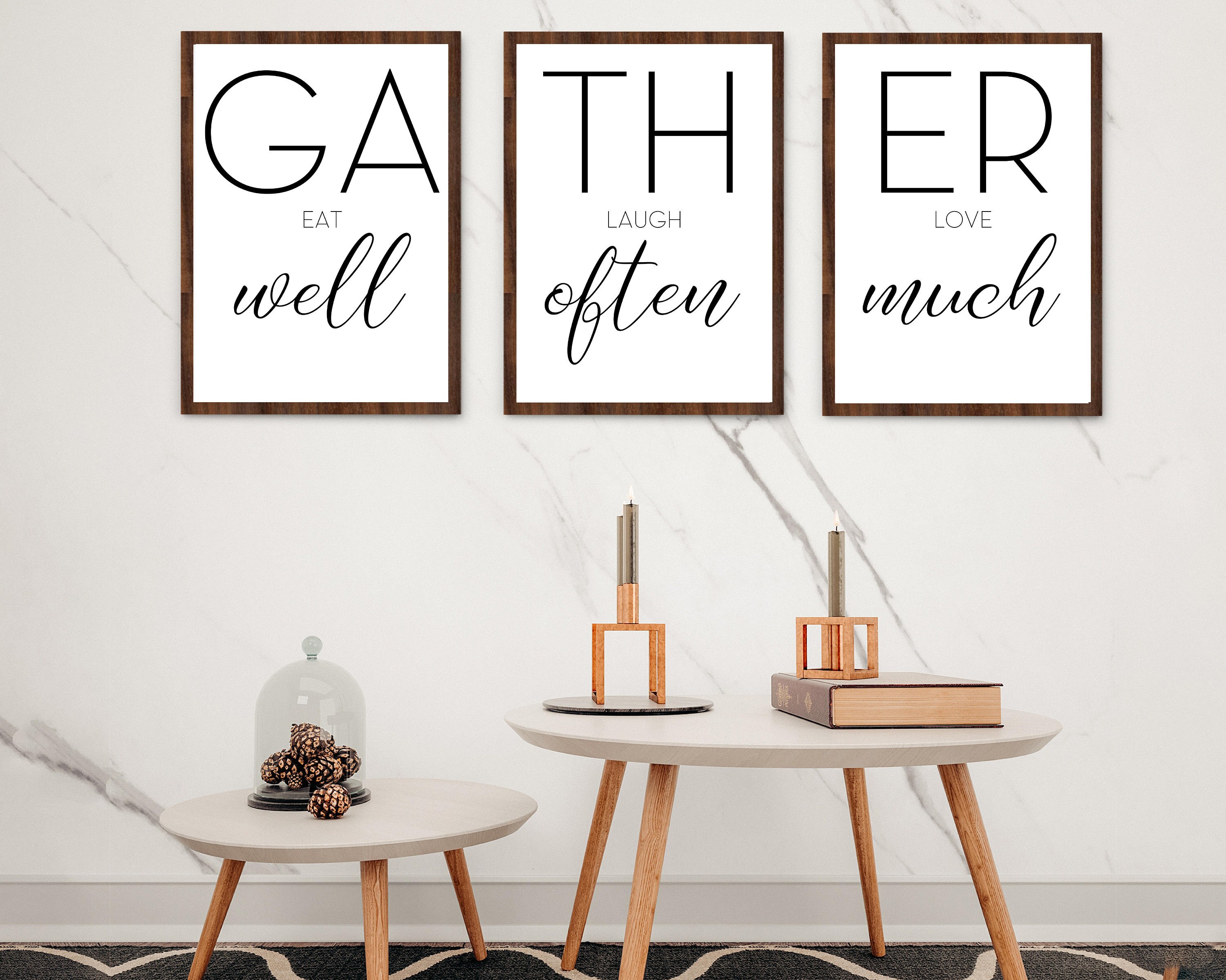 Eat Well Laugh Often Love Much Kitchen Wall Decor,gather Sign for ...