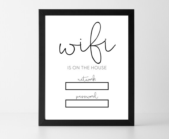 Wifi Password PRINTABLE Wall Artinstant Download Printguest - Etsy