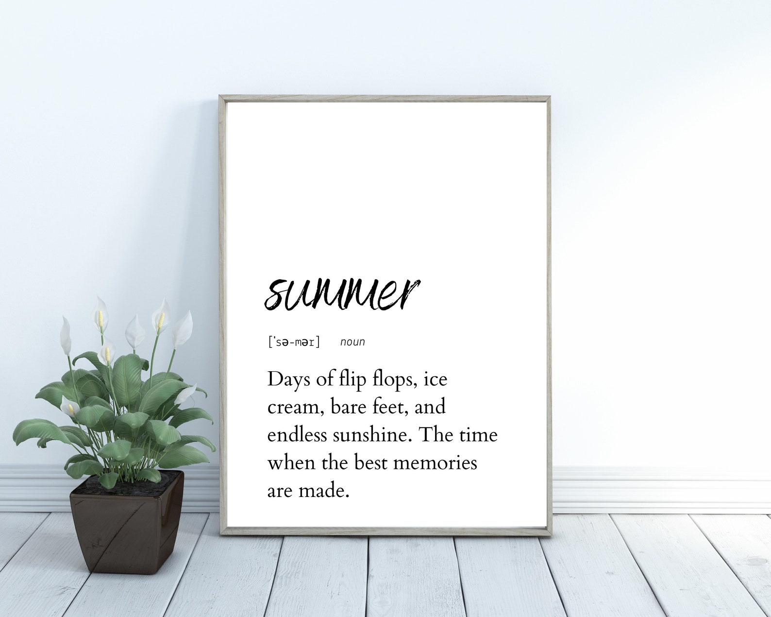 Summer Definition Printable Wall Art Summer Poster Summer | Etsy