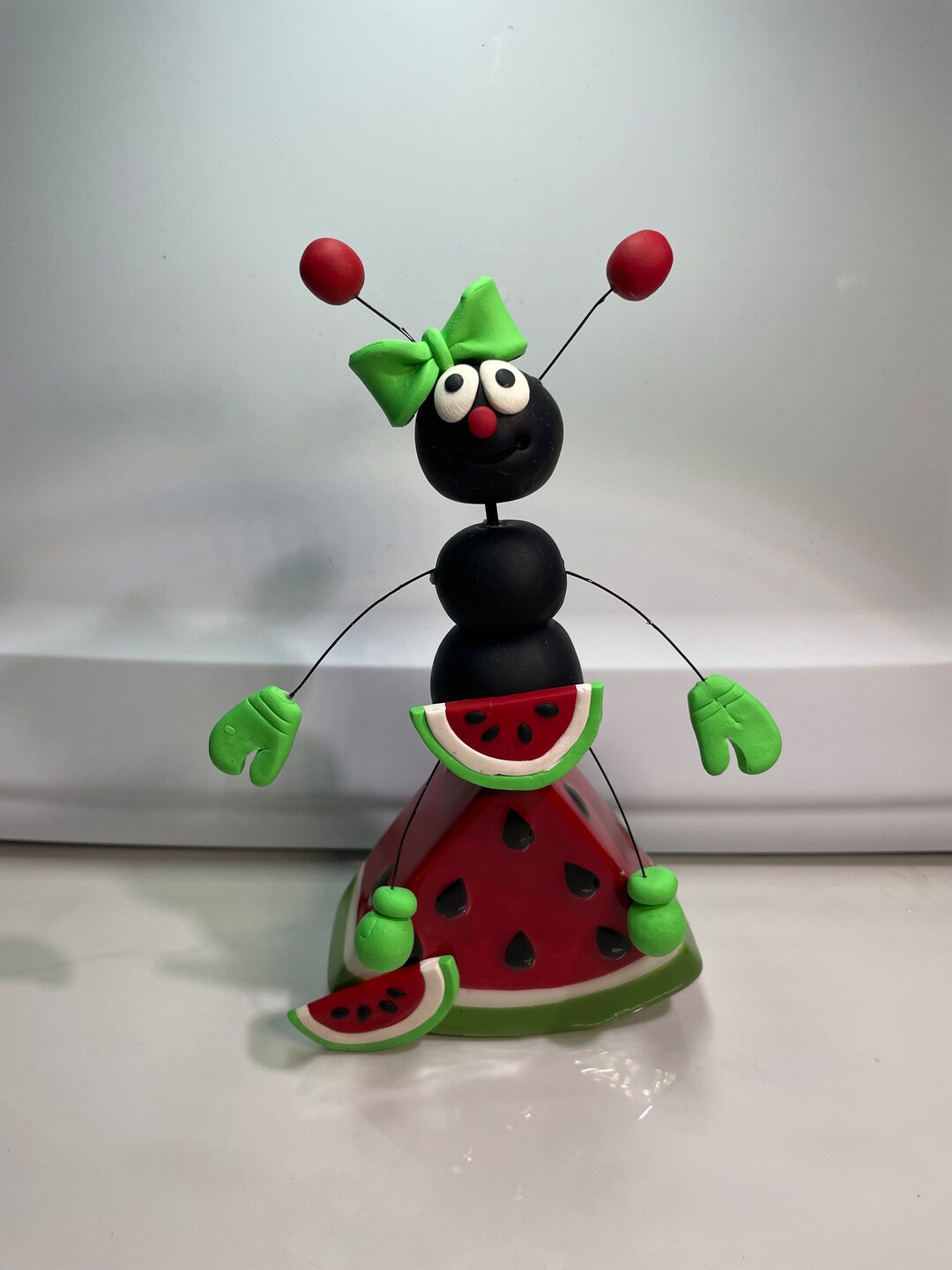 Clay Ant on Watermelon Slice - Etsy