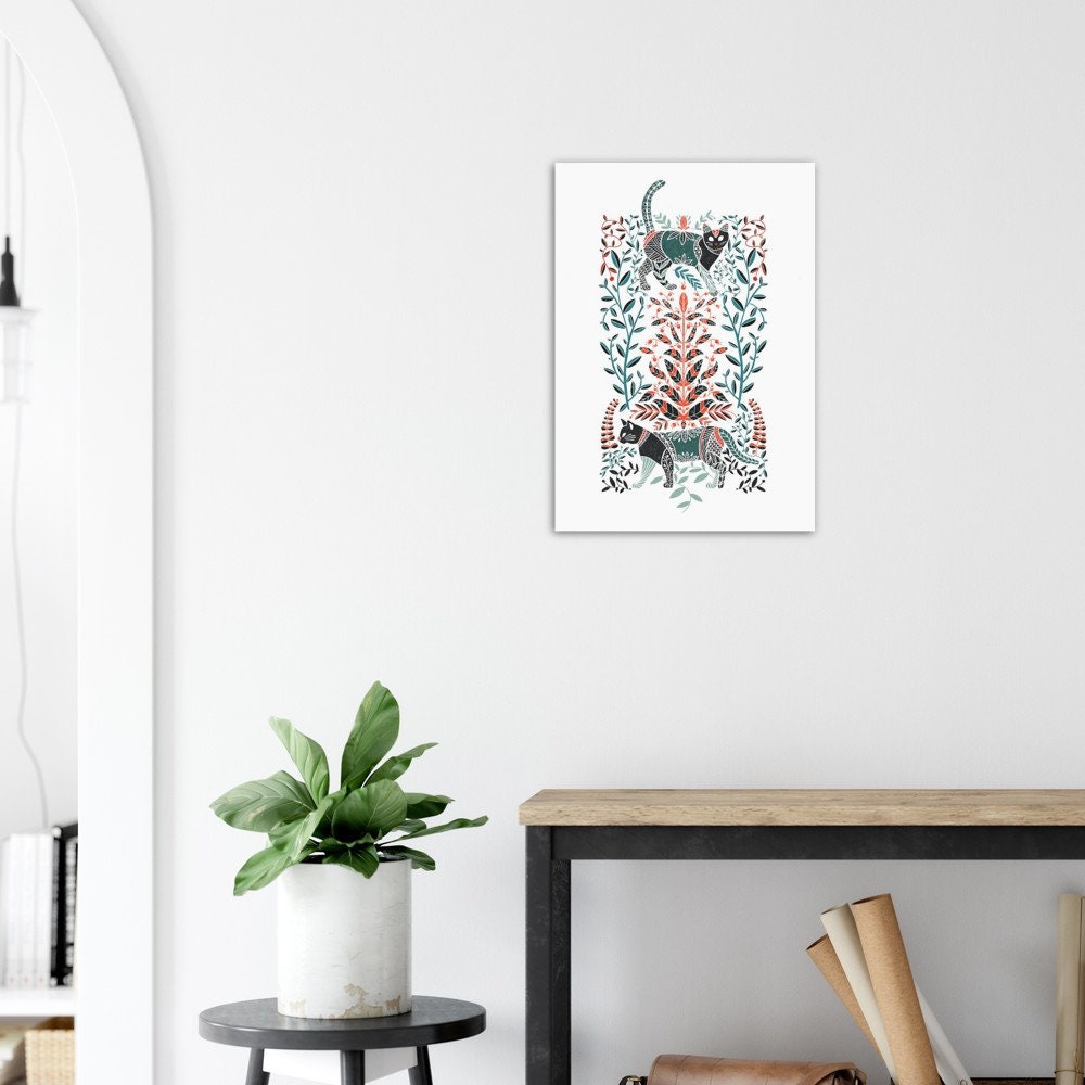 Kitten Poster, Cat Print, Cat Art Print, Silkscreen Poster, Cat Decor ...