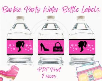 Barbie Birthday Water Bottle - Etsy