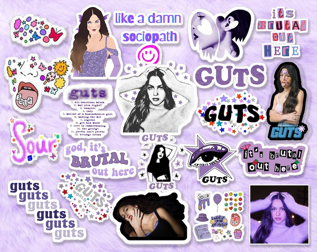 20pcs Olivia Rodrigo GUTS Album Stickers Olivia Rodrigo - Etsy Australia