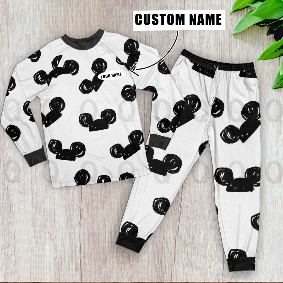 Mickey Cute Pajamas Set Mickey Pyjama Disney Pajama Adult - Etsy
