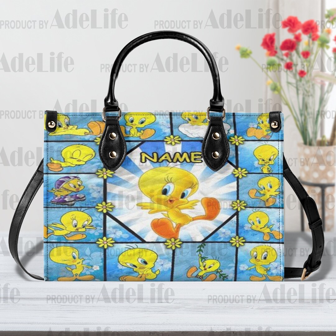 Personalized Tweety Bird Leather Handbag Tweety Woman Purse - Etsy
