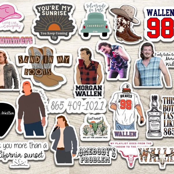 Morgan Wallen Decals Png - Etsy