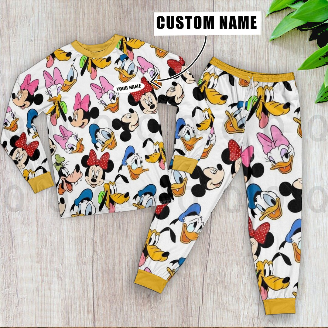 Mickey Friends Pajamas Set Mickey Pyjama Disney Pajama - Etsy