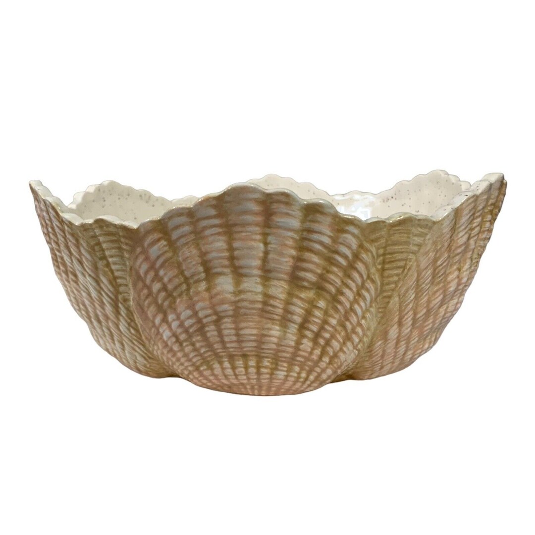 Vintage Ceramic Bowl Seashell Design Beach House Nautical Decor 80s - Etsy