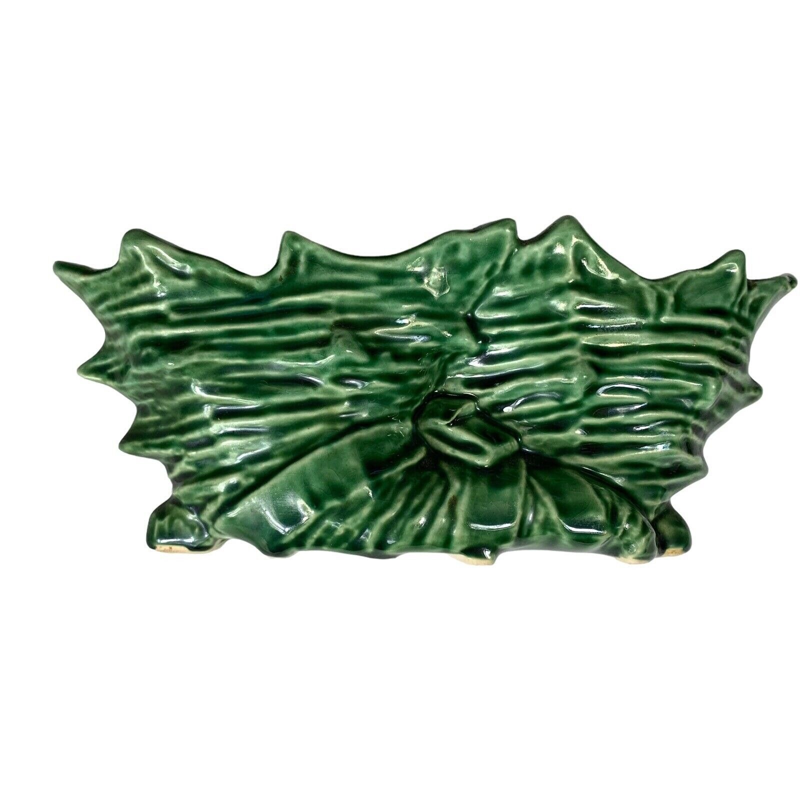 Vintage Ceramic Planter Green Cornucopia 8x3 3.25 Tall - Etsy