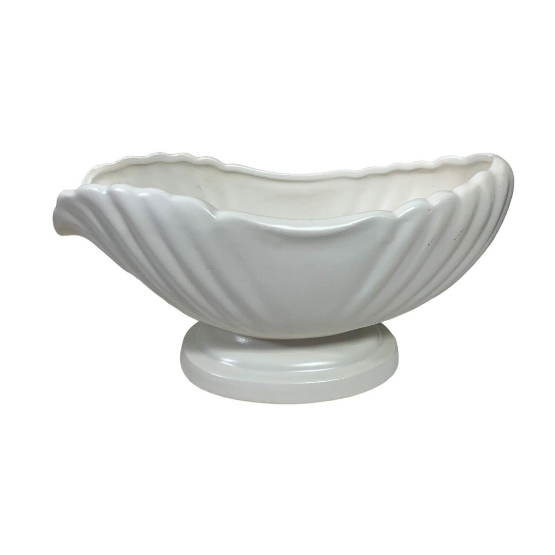Vintage Ceramic Shell Planter Ivory White Made in Japan 4x10 Decorative ...