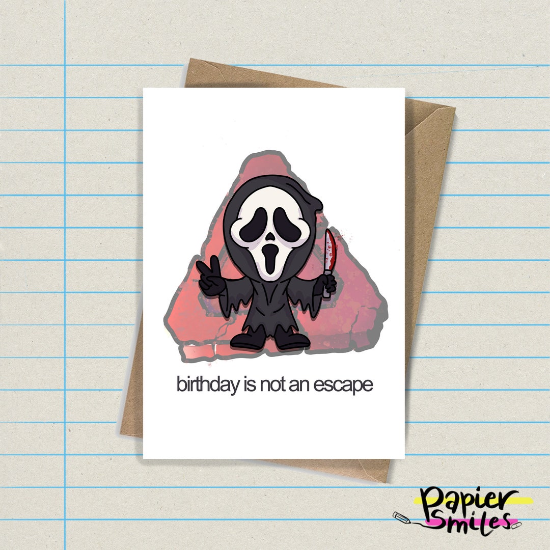 DBD Ghostface Birthday is Not an Escape Greetings Card - Etsy