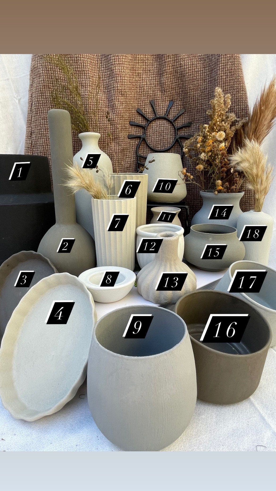 Minimalistic Neutral Vases & Shelf Decor | Etsy