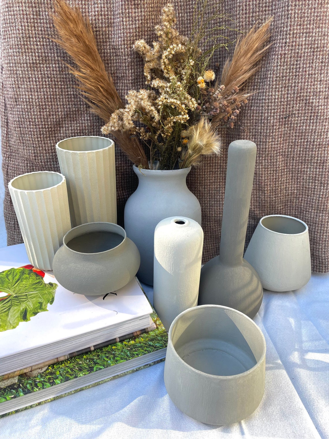 Minimalistic Neutral Vases & Shelf Decor | Etsy