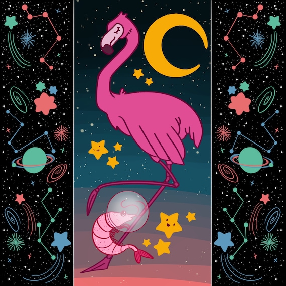 Friday Night Flamingo poster print | Etsy