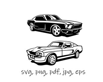 Ford mustang svg | Etsy