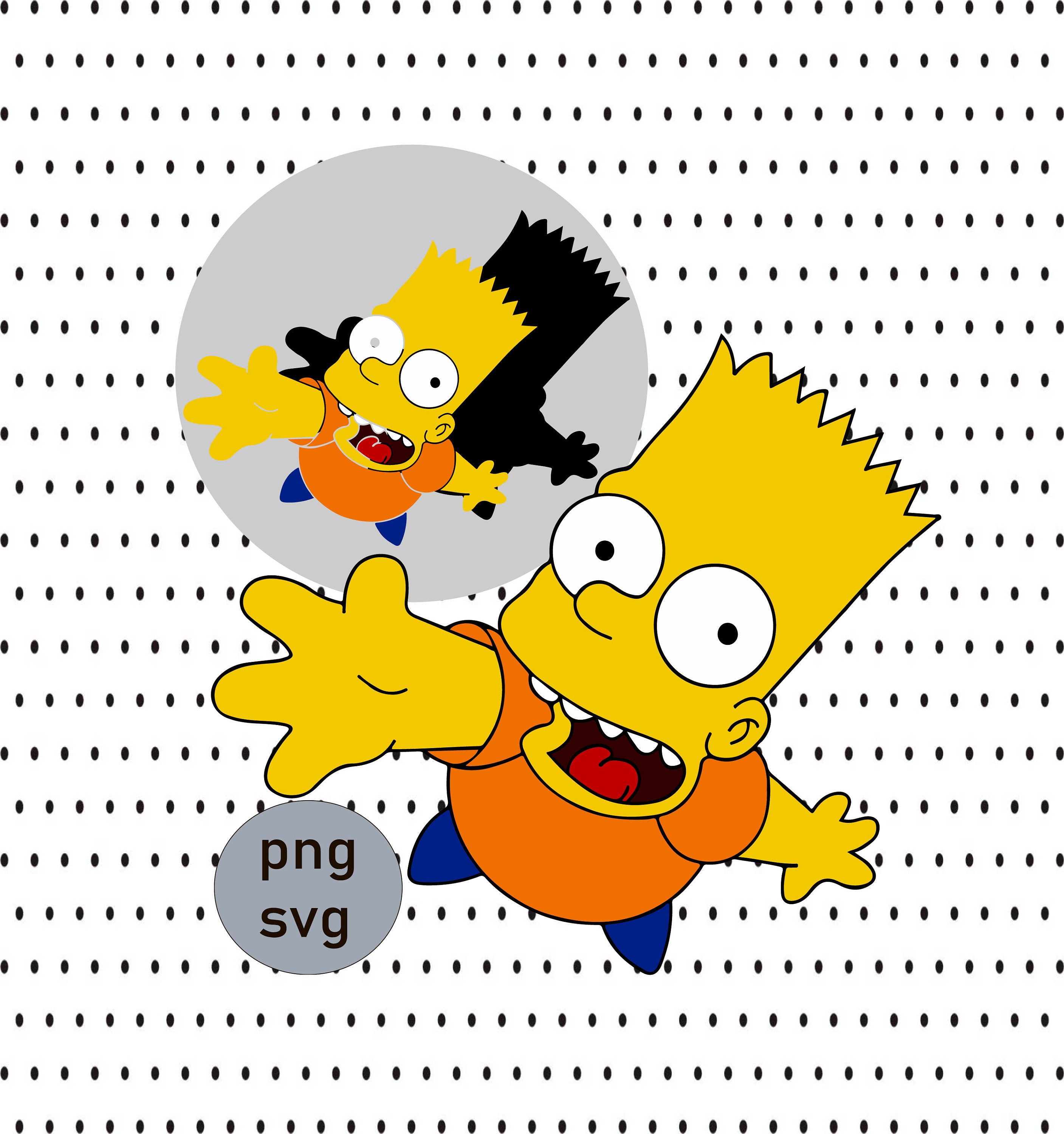 Layered Bart Simpson Donut Babeando Babeo Drool Los Simpson Etsy