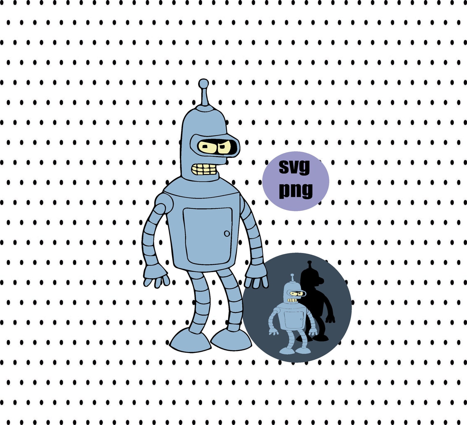LAYERED Svg Cut File Futurama Svg Bender Futurama Svg Png | Etsy