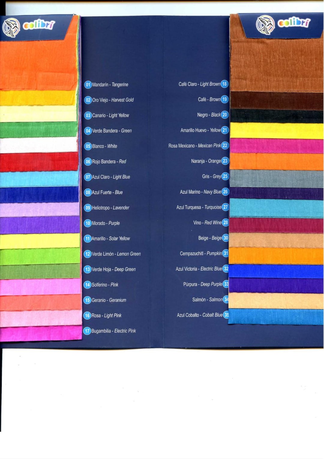 Crepe Paper Package 10 Sheets of 79x20 Inches - Vibrant Colors - Ideal ...