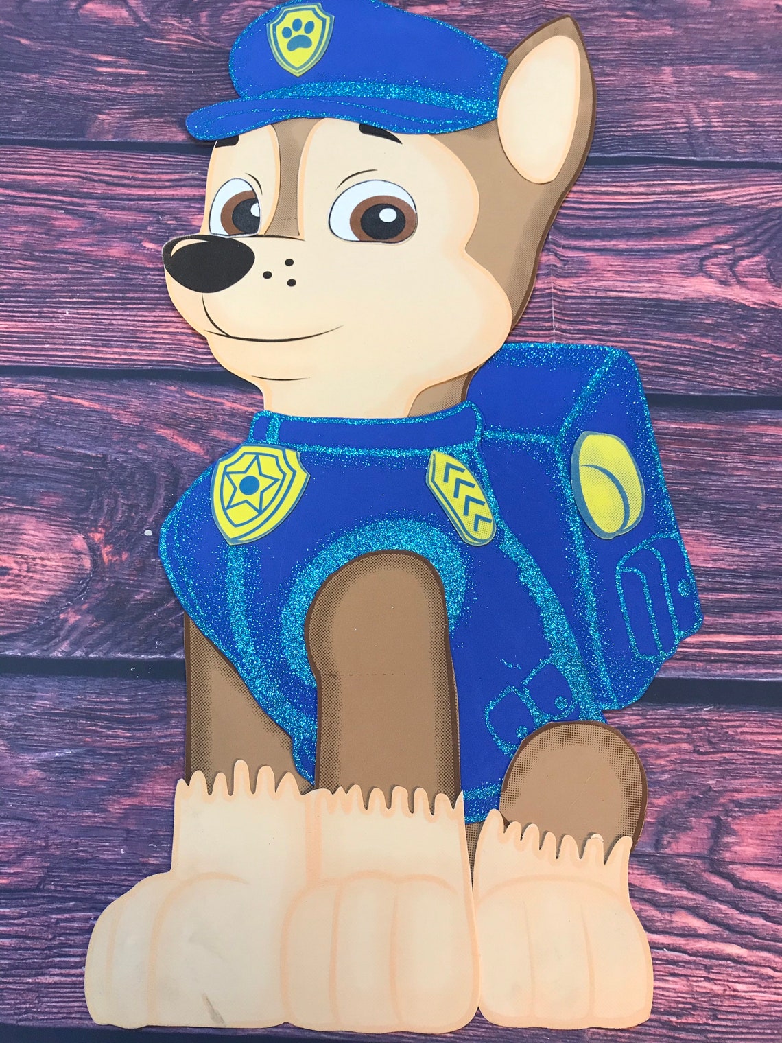 Paw patrol chase inspired Big Foamy Die cutout SAME DAY | Etsy