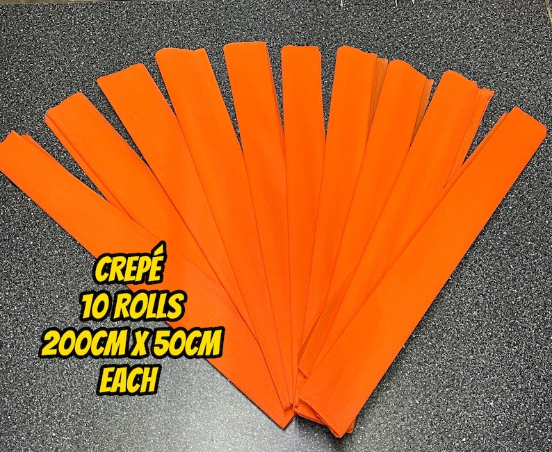 Crepe Paper Package 10 Sheets of 79x20 Inches - Vibrant Colors - Ideal ...