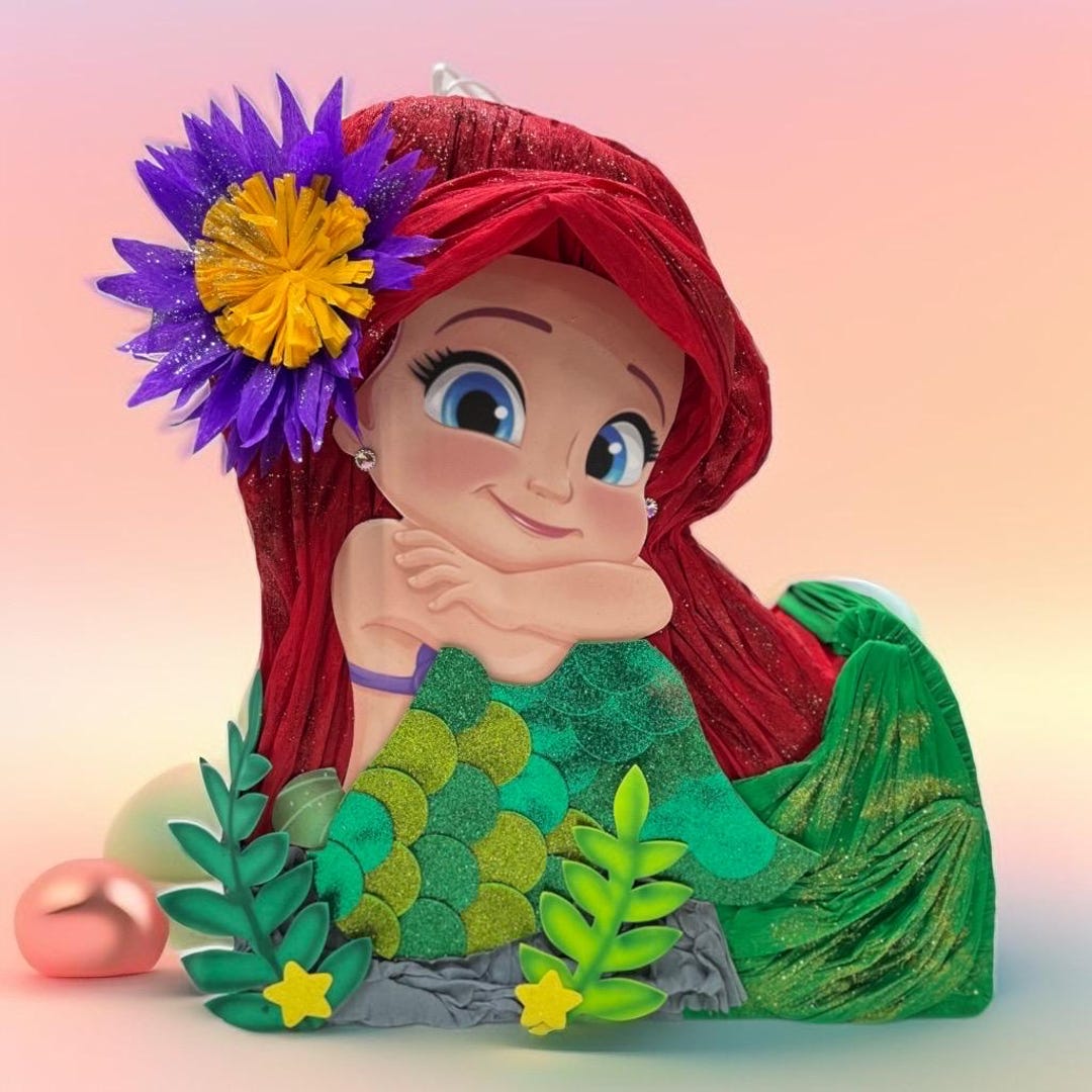 Little Mermaid Baby / Sirenita Bebe Inspired Pinata Med Size - Etsy