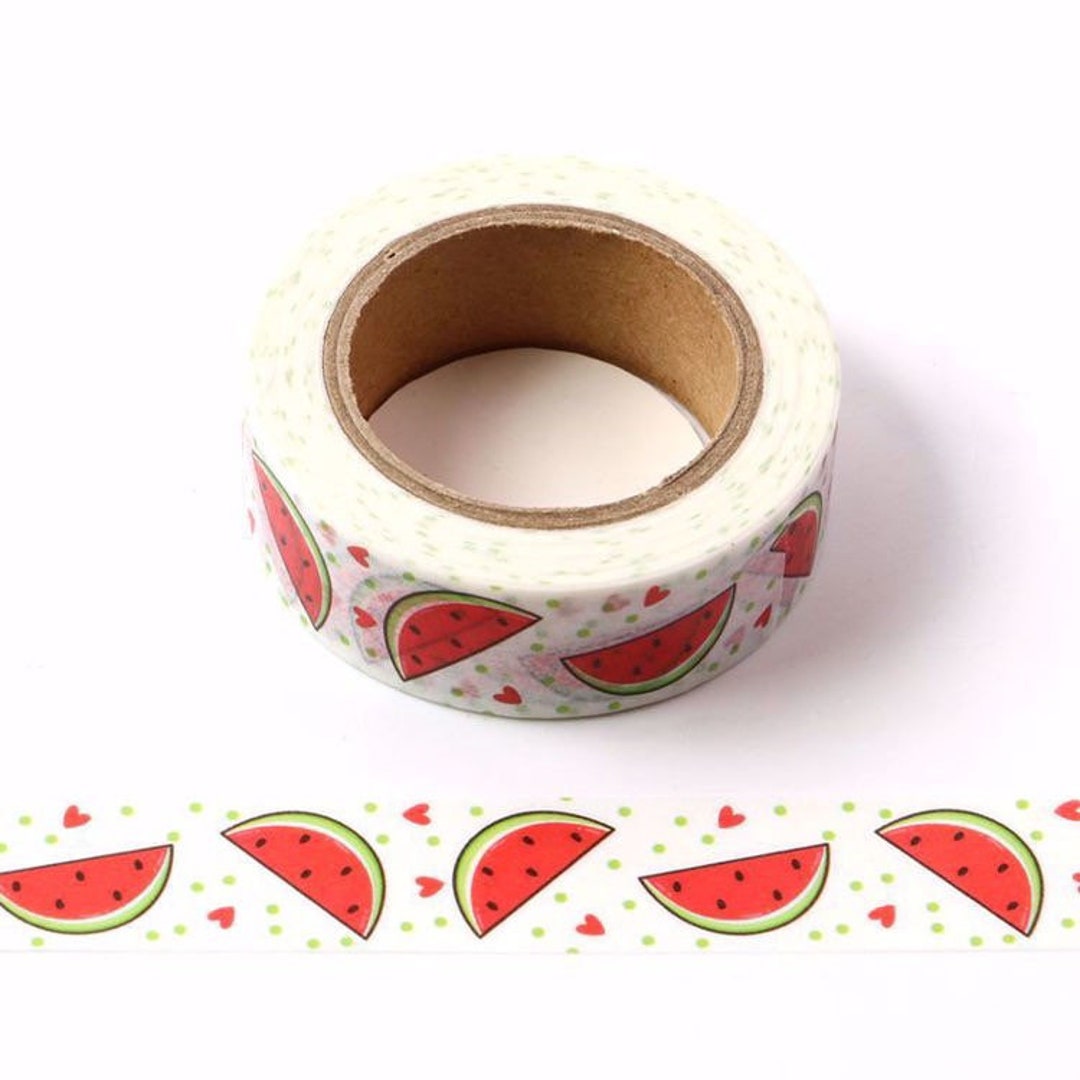 Watermelon Washi Tape, Washi Tape, Planner Accessories, 15mm Washi Tape ...