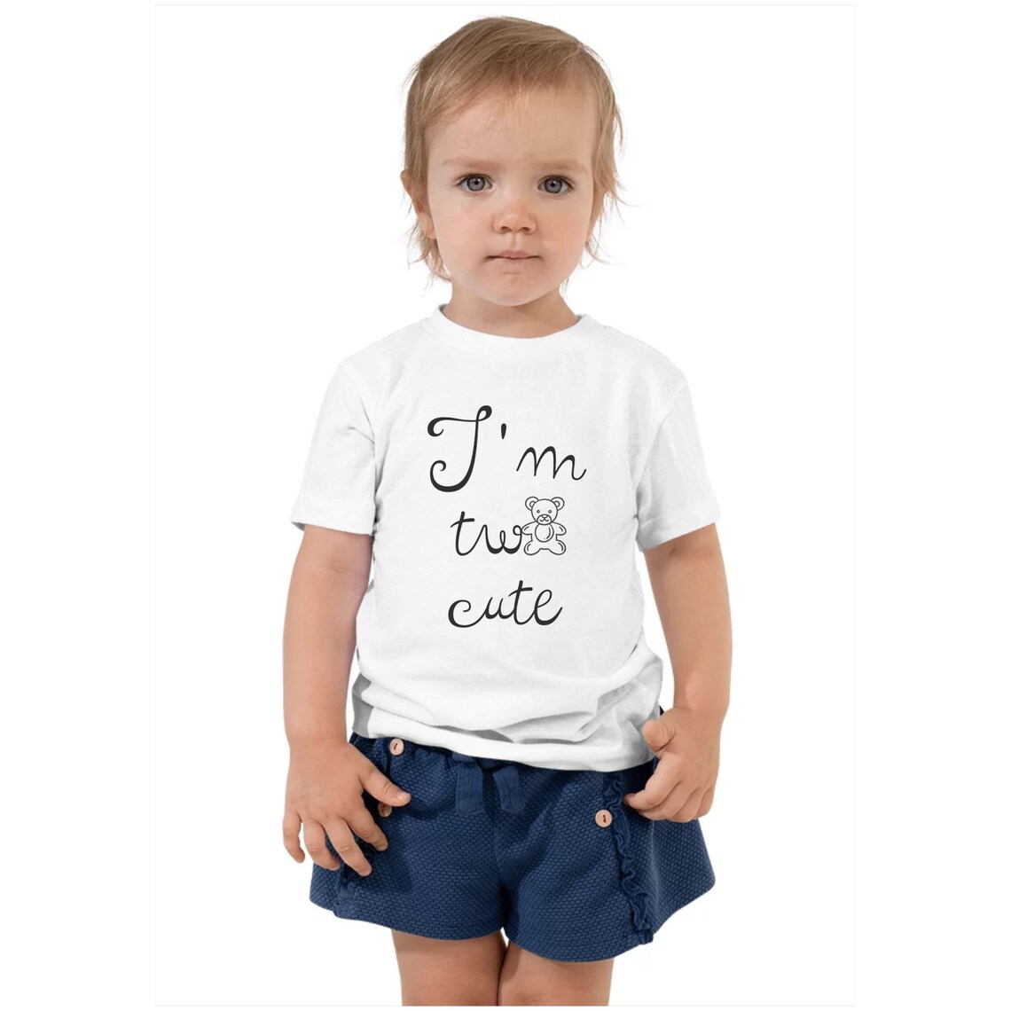 I'm Two Cute Shirt Second Birthday Girl/boy Bear 2nd - Etsy