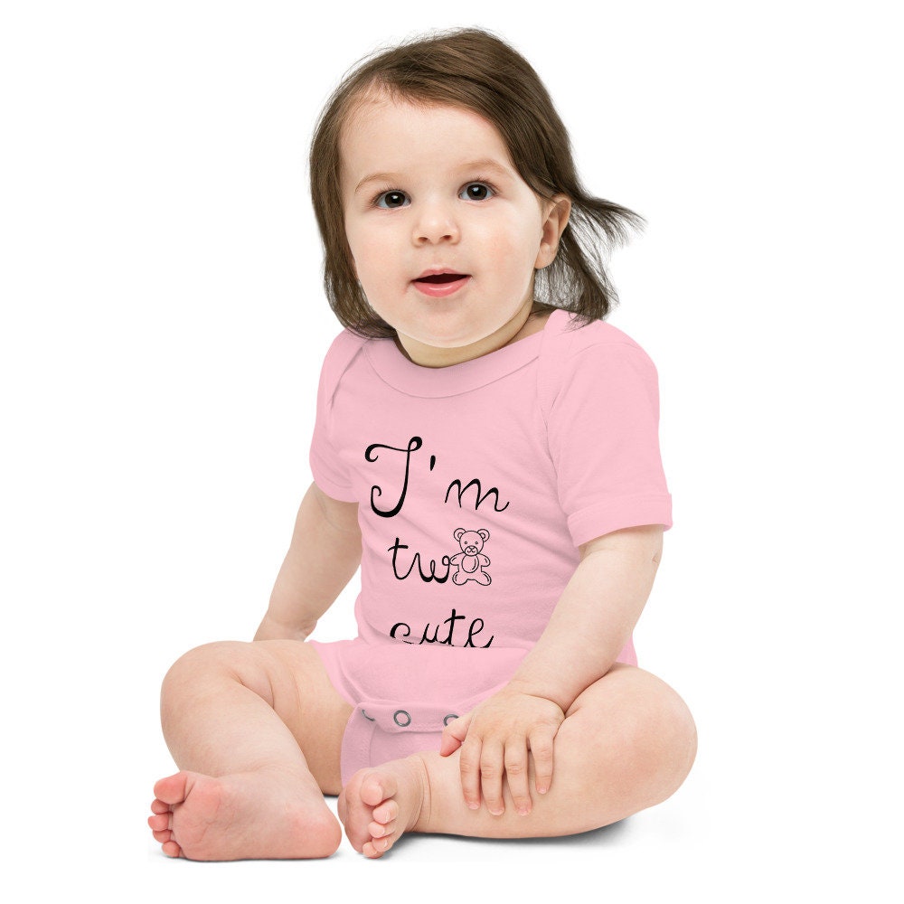I'm Two Cute Shirt Second Birthday Girl/boy Bear 2nd - Etsy
