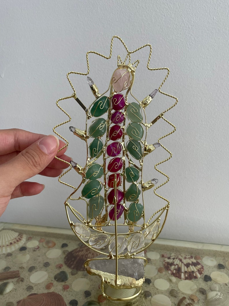 Virgen De Guadalupe Quartz Statue - Etsy