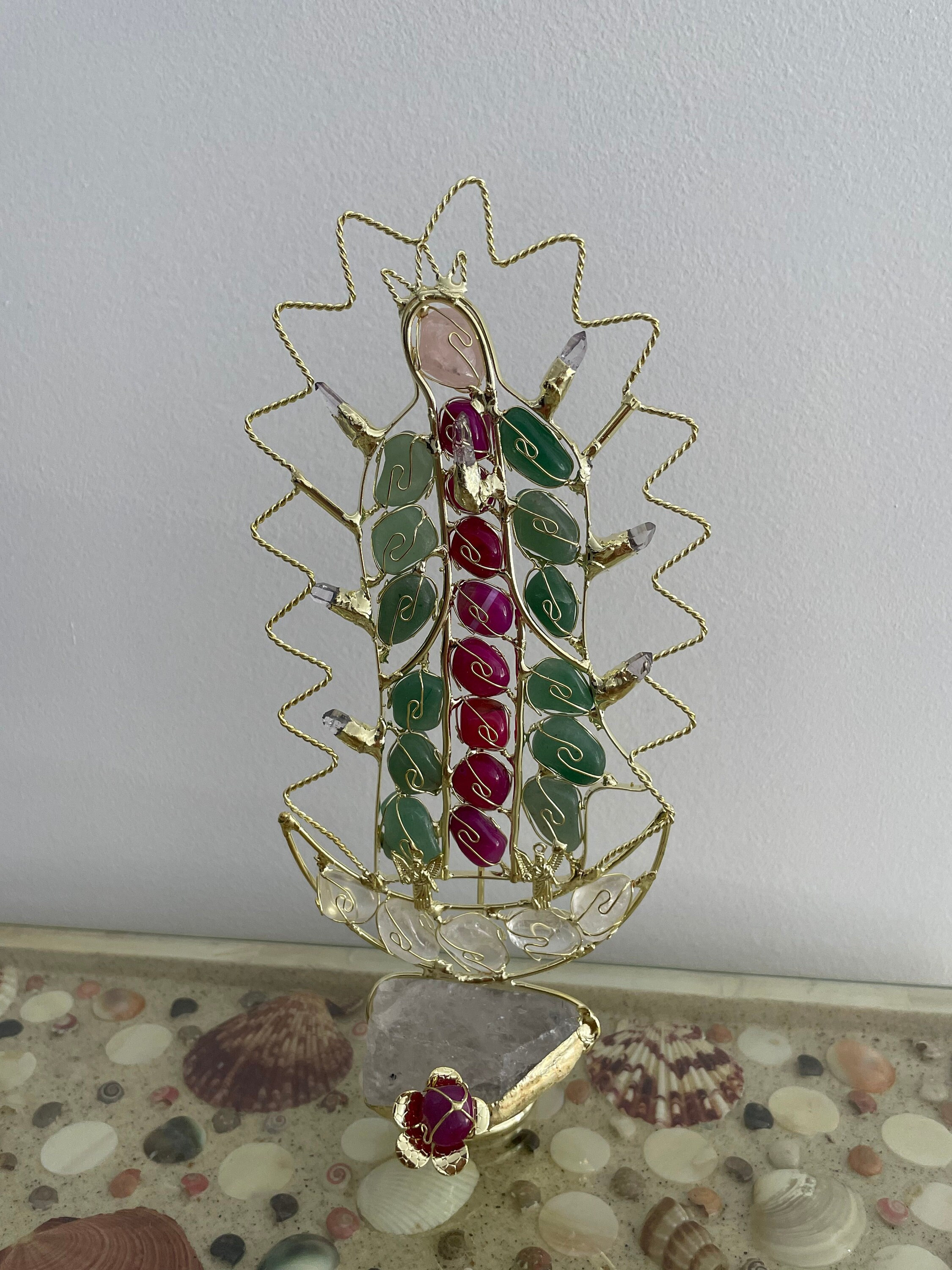 Virgen De Guadalupe Quartz Statue - Etsy