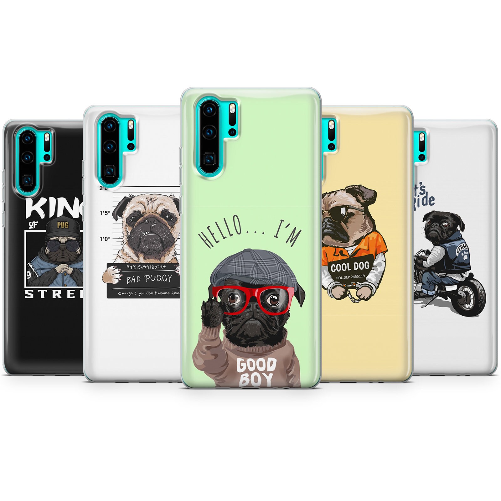 Pug funny pugs prefect gift cartoon pug face phone case | Etsy