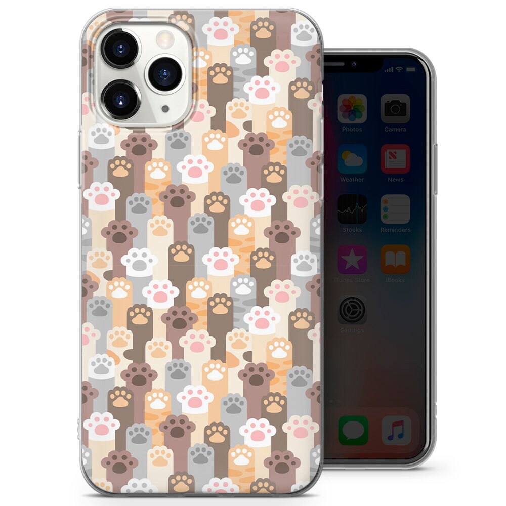Animal Paw Prints, Dog Cat Paws Pattern, Footprint Phone Case Cover ...