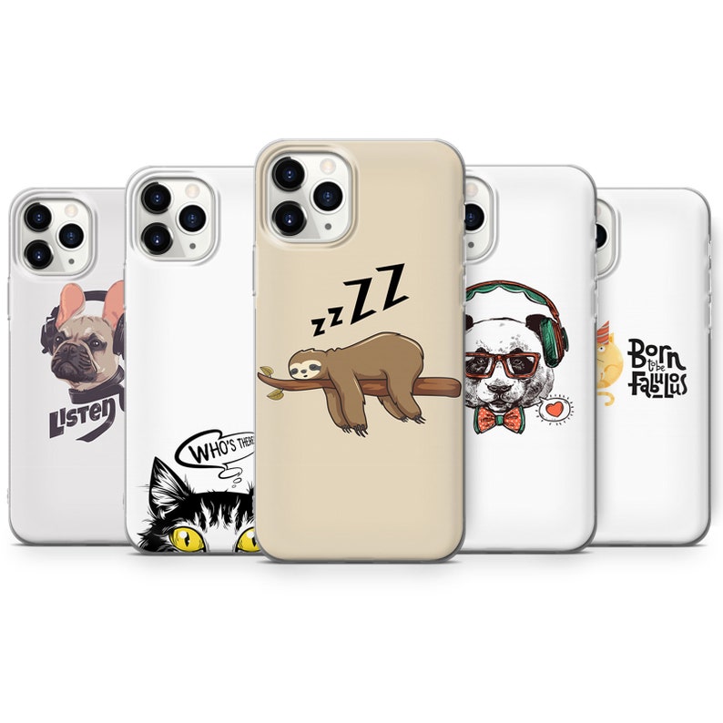 Animal Faces Funny Animal Gift Cartoon Animal Phone Case | Etsy