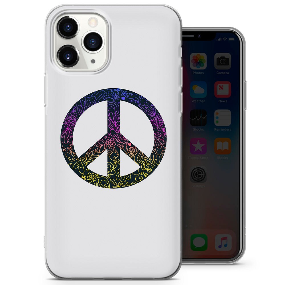 World Peace Symbol, Peace Sign, V Sign Phone Case Cover Fits for iPhone ...