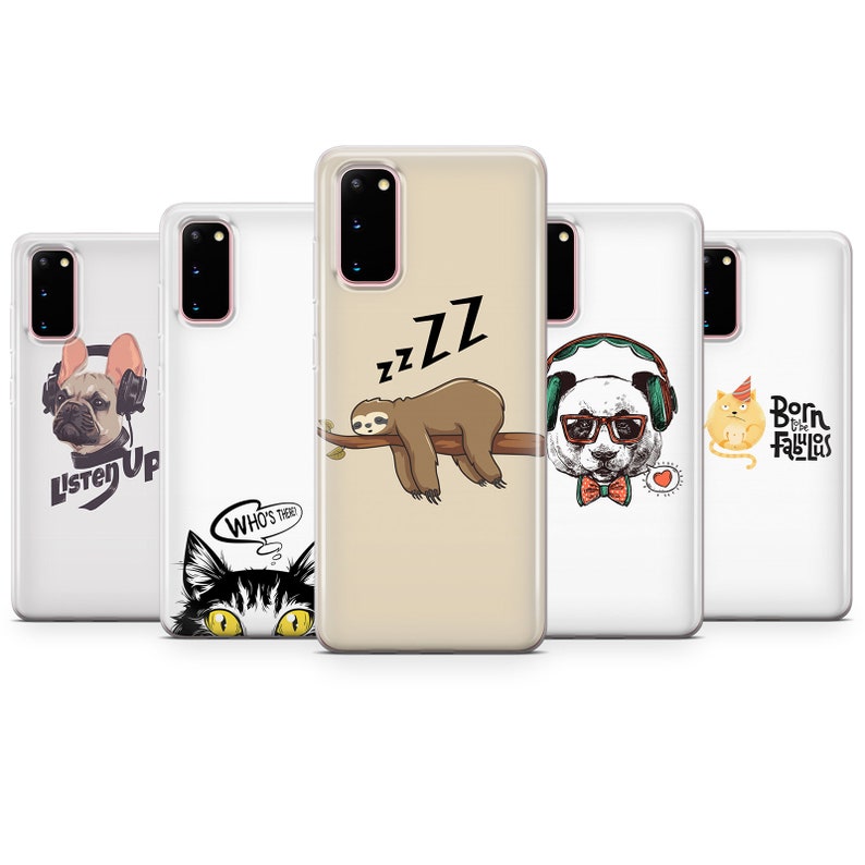 Animal Faces Funny Animal Gift Cartoon Animal Phone Case | Etsy