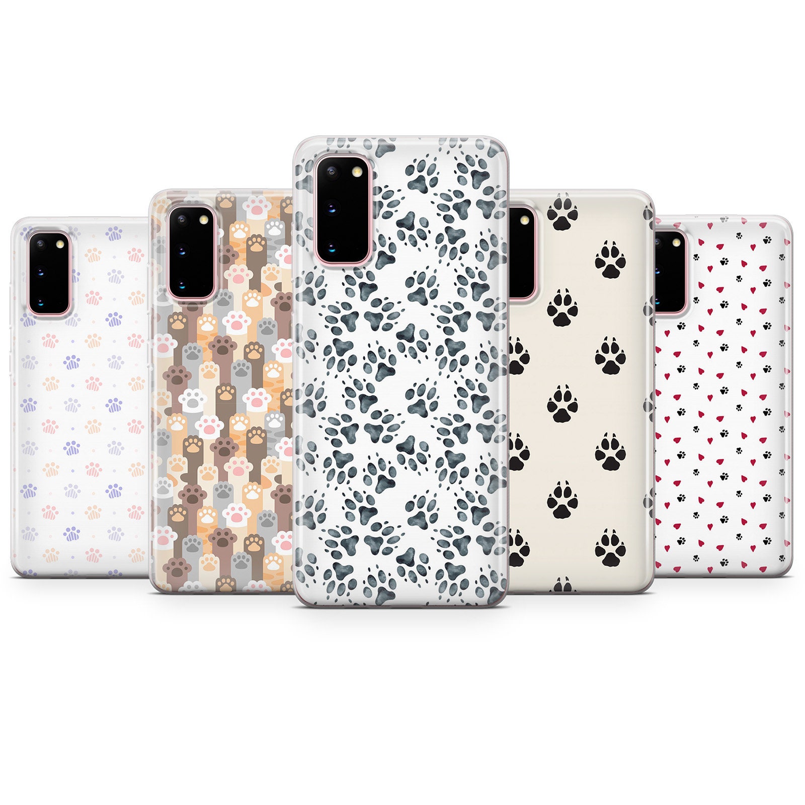 Animal Paw Prints, Dog Cat Paws Pattern, Footprint Phone Case Cover ...