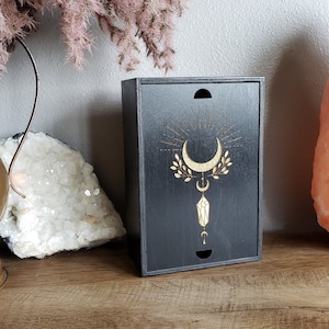 Crystal Moon Tarot Card Box, Sustainable Keepsake Memory Box ...