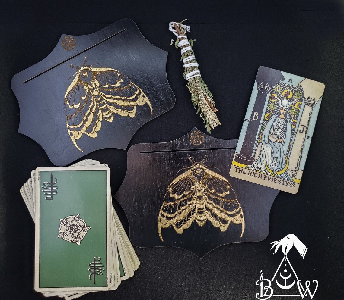 Mystic Moth Tarot Card Display Stand Tarot Card of the Day | Etsy