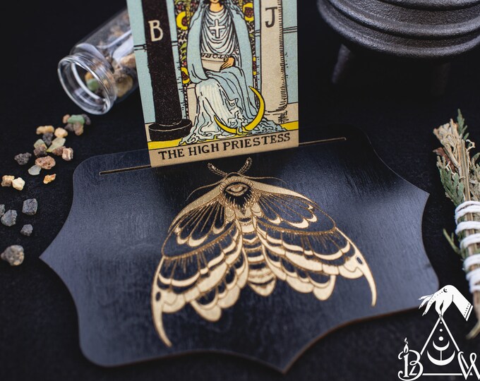 Mystic Moth Tarot Card Display Stand Tarot Card of the Day Stand Witchy ...