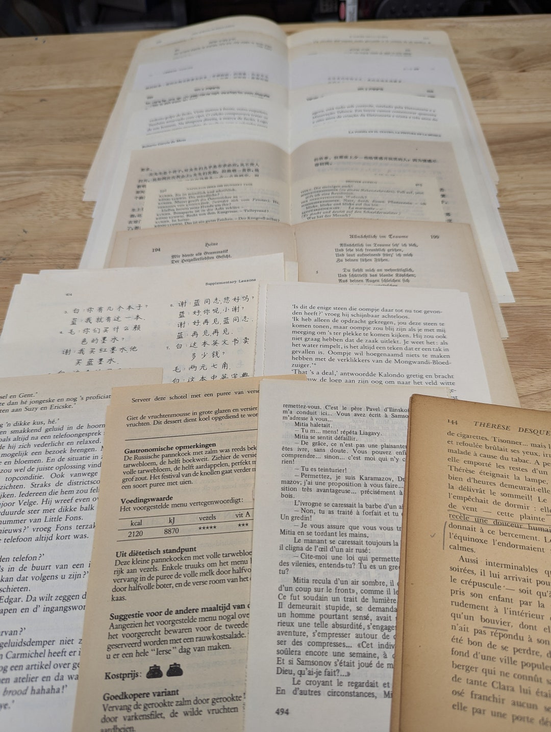 30 Piece Foreign Text Pages - Multi Pack, Asian Text, French/dutch Mix ...