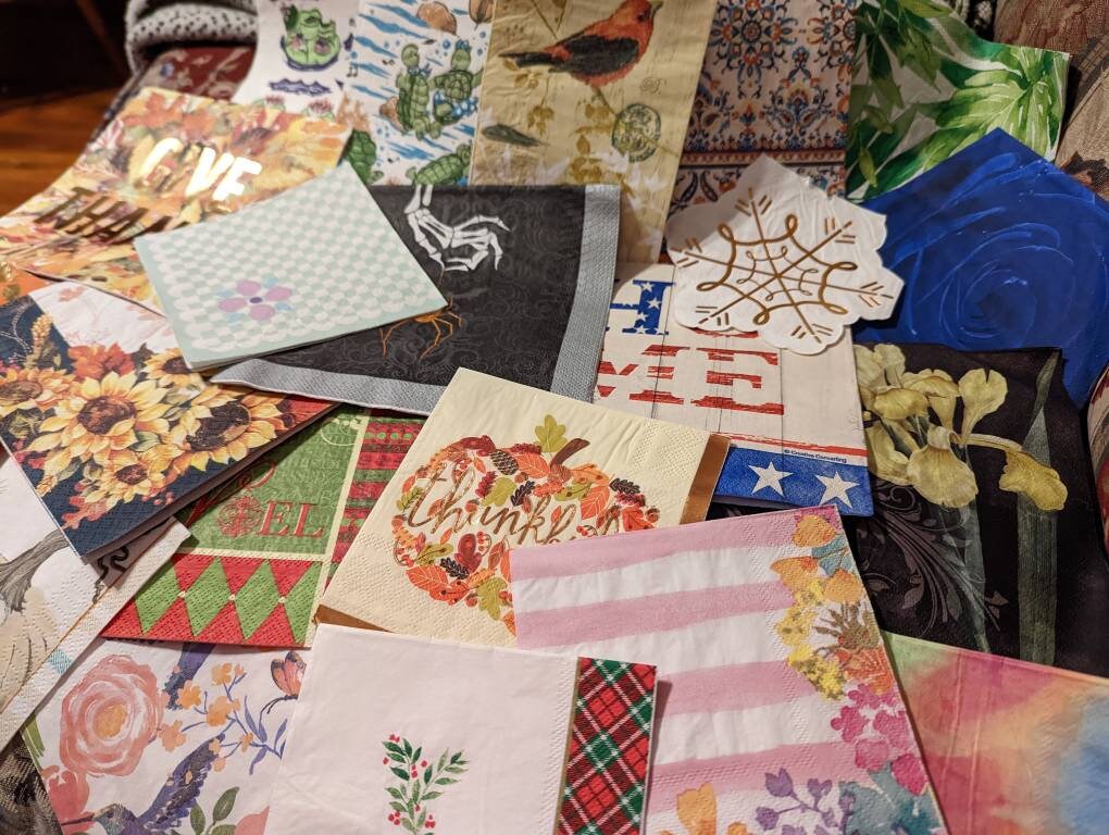 20 Decoupage Collage Paper Napkin Assortment - Etsy