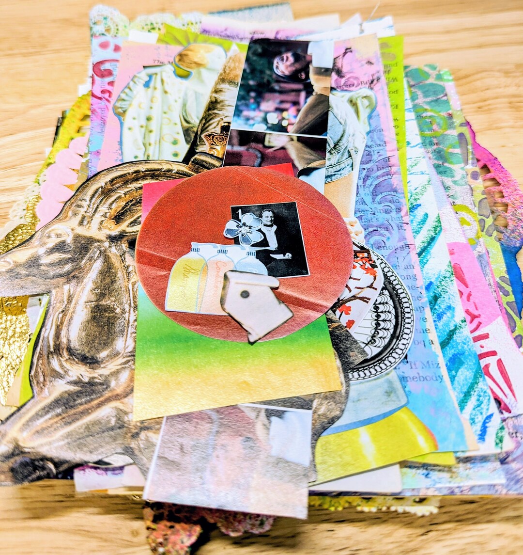 Colorful Collage Pack 50 Pieces for Art Journal Gluebook Junk Journal ...
