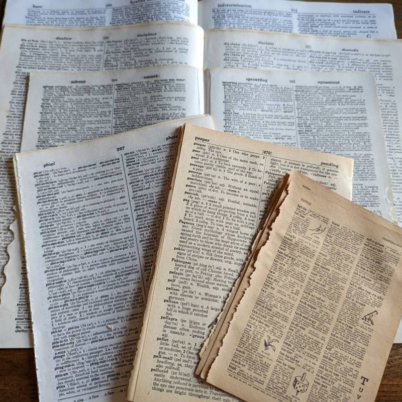 Dictionary Page - Etsy