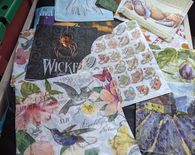 20 Decoupage Collage Paper Napkin Assortment - Etsy