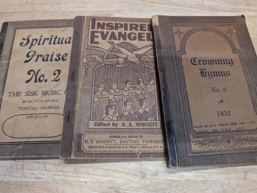 Vintage Soft Cover Hymnal Lot of Three Three Vintage Hymnals 1928 1929 ...