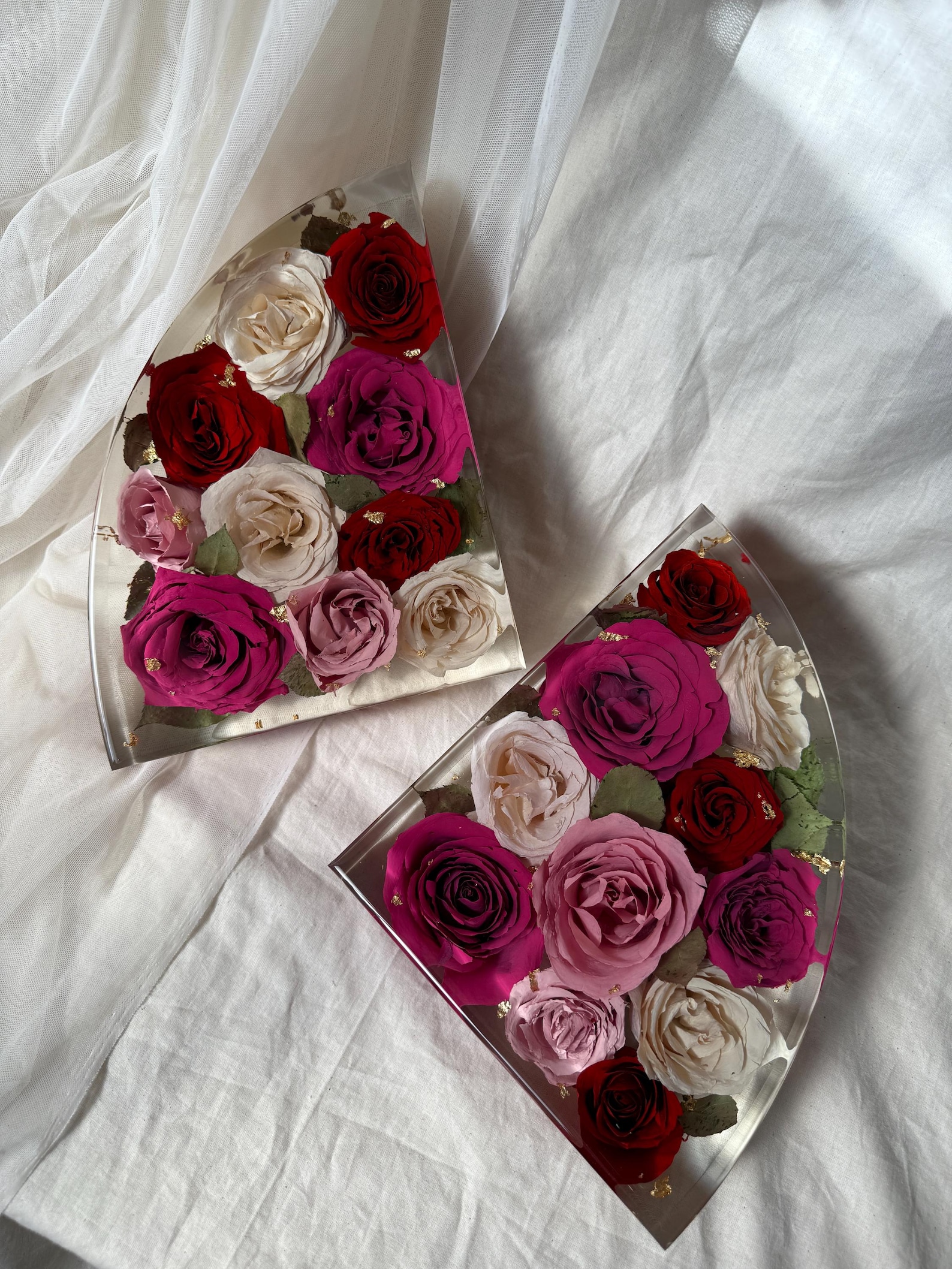 Wedding Bouquet Preservation Resin Bookends | Floral Keepsake Art - Etsy