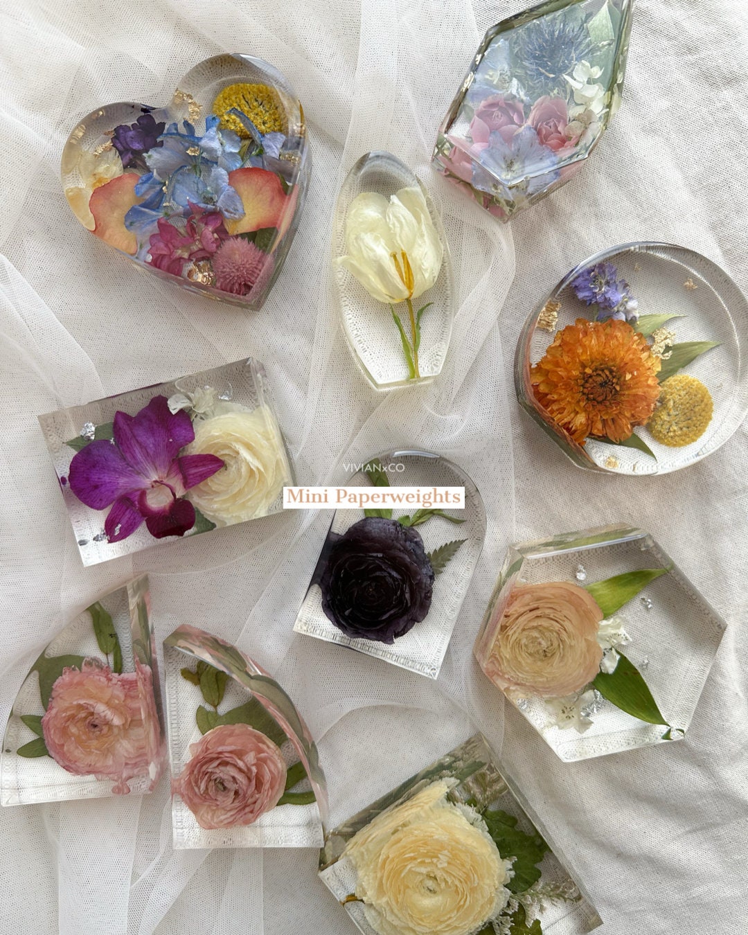 Mini Block Wedding Floral Preservation | Multifaceted Block | Flower ...