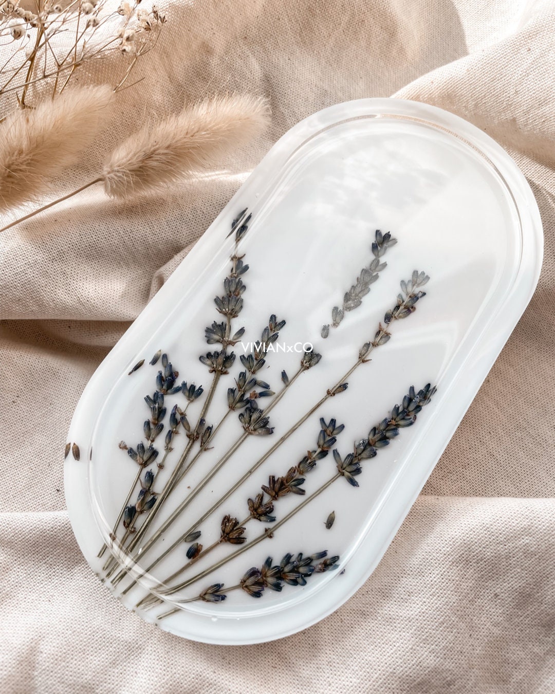 Lavender Jewelry Dish Lavender Dish Minimalistic Decor | Etsy